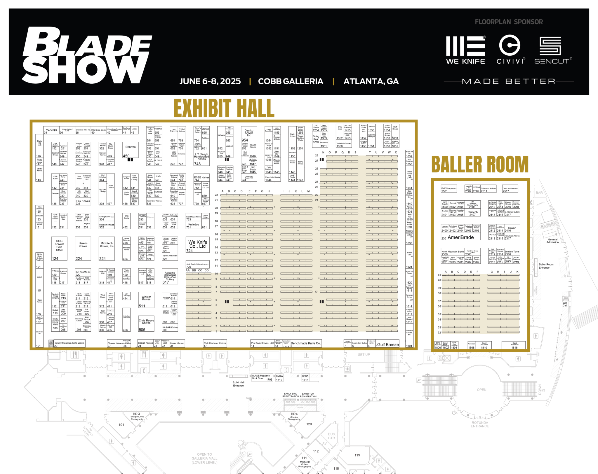 Floor Plan – Blade Show Atlanta, The World's Largest Knife Show